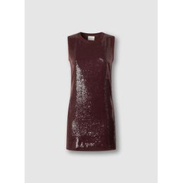 Pepe Jeans Damen Midikleid "ELAINE DRESS"296lotus rot, Gr. L, unifarben, Web, Obermaterial: 76% Polyester, 17% Polyacryl, 7% Wolle, Kleider