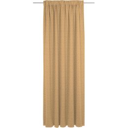 Vorhang Adam, B:142cm H:225cm, gelb, Jacquard, Baumwolle, Wohnzimmer, Gardinen, "Urban Cactus", aus 100% Bio-Baumwolle