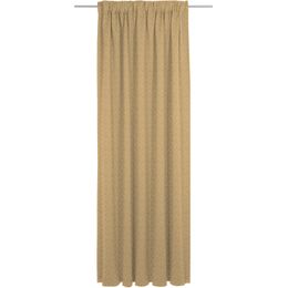 Vorhang Adam, B:142cm H:245cm, gelb, Jacquard, Baumwolle, Wohnzimmer, Gardinen, "Urban Cactus", aus 100% Bio-Baumwolle