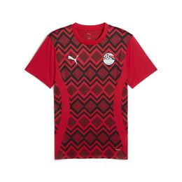 Puma Damen Trainingsshirt "&Auml;gypten Aufw&auml;rmtrikot Herren"rot schwarz, Gr. XS, bedruckt, Obermaterial: 100% Polyester; Rippe: 3% Elasthan, 97%
