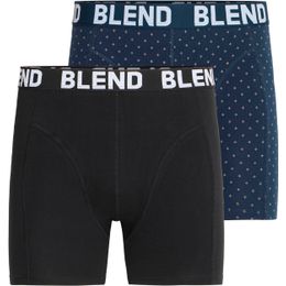 Blend Herren Boxershorts "BHEDOM 2-pack trunks", Gr. S, bunt, Jersey, Obermaterial: 95% Baumwolle, 5% Elasthan, unifarben, Unterhosen