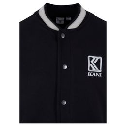Karl Kani Herren Collegejacke "Karl Kani Herren KM232-007-2 KK Og Fleece College Jacket", schwarz-wei&szlig;, Gr. S, mehrfarbig, 80% Baumwolle, 20%