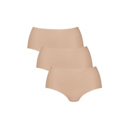 Anita Damen Panty "Panty Essentials High Waist Briefs 3P 3er Pack", Gr. SM, beige, Obermaterial: 80% Polyamid PA. 20% Elasthan EL., Unterhosen