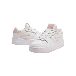 Karl Kani Damen Sneaker "Karl Kani Herren KKFWW000283 89 UP Logo", Gr. 40,5weiß, beige, Leder, Schuhe