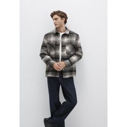 Mavi Damen Blouson "CHECK SHIRT JACKET"seal braun check, Gr. XXL, kariert, 42% Acryl, 35% Polyester, 13% Baumwolle, 10% Viskose, Jacken