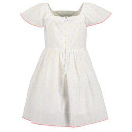 Blue Seven M&auml;dchen Sommerkleid, wei&szlig;, Gr. 92, gepunktet, Obermaterial: 100% Baumwolle, Kleider
