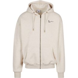 Karl Kani Herren Sweatjacke "Karl Kani Herren"vanilla melange, Gr. M, 80% Baumwolle, 20% Polyester, Sweatjacken