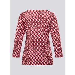 Rabe Damen Print-Shirt "T-Shirt"rot, Gr. 52, 92%Viskose, 8%Elastan, Shirts