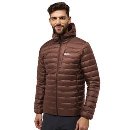 Daunenjacke Jack Wolfskin "PASSAMANI DOWN HOODY M RDS", Damen, Gr. XXXL (60), hotchoc, Oberstoff: 100% Polyamid ; Futter: 100% Polyester; Füllung: 90% Entendaunen, 10% Federn, Jacken