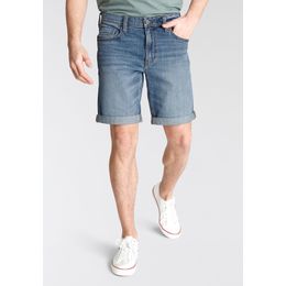 Mustang Herren Jeansshorts "Washington", blau, Gr. 30, Denim/Jeans, Obermaterial: 99% Baumwolle, 1% Elasthan, Jeans, Sommerhose krempelbar, mit