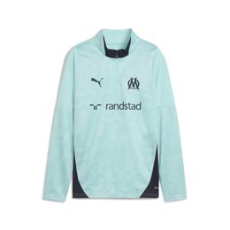 Puma Kinder Trainingspullover "Olympique de Marseille Trainingstop Jugendliche", blau, Gr. 140, Obermaterial: 100% Polyester, Pullover