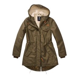 Parka Brandit "Brandit Damen Ladies Marsh Lake Parka", Damen, Gr. 3XL, olive, 80% Polyester, 20% Baumwolle, unifarben, normal, ohne Ausschnitt, Jacken Parka