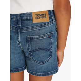 Tommy Hilfiger Mädchen Shorts "NORA SHORT", blau, Gr. 6, unifarben, Denim/Jeans, Obermaterial: 98% Baumwolle, 2% Elasthan, Hosen, in blauer Waschung