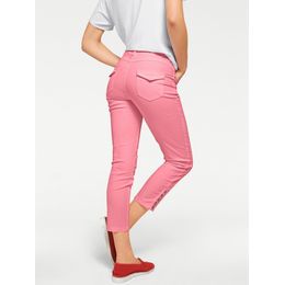Heine Damen 7/8-Hose, pink, Gr. 44, unifarben, 98% Baumwolle, 2% Elasthan, Miedereinsatz:85% Polyester, 15% Elasthan, Hosen