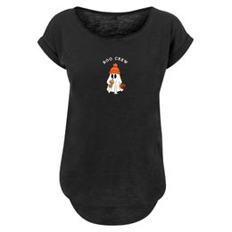T-Shirt F4NT4STIC "Boo Crew Cool Geist Halloween", Damen, Gr. L, schwarz, Obermaterial: 100% Baumwolle, regular fit, Rundhals, ohne Bündchen, Shirts T-Shirt, Premium Qualität