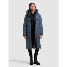 Steppmantel Khujo "NALU", Damen, Gr. S, dim blau, 100% Polyester, unifarben, eingesetzt elastischer Bund mit Windstopper, Mäntel Steppmantel