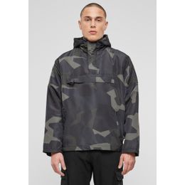 Anorak Brandit "Brandit Herren Fleece Pull Over Windbreaker", Damen, Gr. XXL, m90 schwarzcamo, 100% Polyester, mehrfarbig, normal, ohne Ausschnitt, Jacken