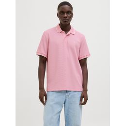 Jack & Jones JACK & JONES Herren Poloshirt "JJEAUSTIN POLO SS NOOS", rosa, Gr. S, unifarben, Jersey, Obermaterial: 58% Polyester, 40% Baumwolle, 2% Elasthan,