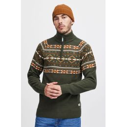 Blend Herren Troyer "BHNilo"deep forest, Gr. XXL, Grobstrick, 100% Polyacryl, Pullover, Klassischer Troyer mit Rei&szlig;verschluss
