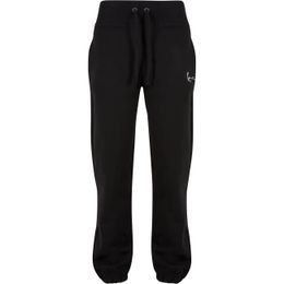 Jogginghose Karl Kani "Karl Kani Damen", Damen, Gr. XS, US-Gr&ouml;&szlig;en, schwarz, 80% Baumwolle, 20% Polyester, oversize, Hosen Jogginghose