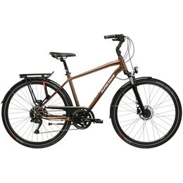 KROSS Trekkingrad "Herren-Trekkingrad 28" Trans 5.0 Braun 18 Gänge", 58cm, 28 Zoll (71,12cm) hinten: 28 Zoll (71,12cm)braun, schwarz, Fahrräder