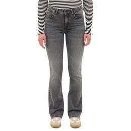 Mustang Damen Bootcut-Jeans "Damen Style Shelby Slim Boot"702 dunkelgrau, Gr. 33, unifarben, Denim/Jeans, 79% Baumwolle, 9% Elastomultiester, 9%