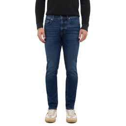 Mustang Herren Slim-fit-Jeans "Herren Style Orlando Slim", blau, Gr. 34, unifarben, Denim/Jeans, 99% Baumwolle, 1% Elasthan, Jeans