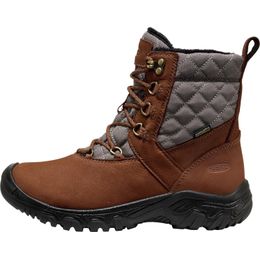 Keen Damen Winterstiefel "GRETA BOOT II WP", Gr. 37,5, braun, Leder, Textil, Schuhe, Snowboots, Winterboots, Winterschuhe, wasserdicht, gef&uuml;ttert