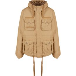 Allwetterjacke Brandit "Brandit Brandit Men Respite Jacket", Herren, Gr. 4XL, camel, 100% Baumwolle, unifarben, normal, amerikanischer Ausschnitt, Jacken