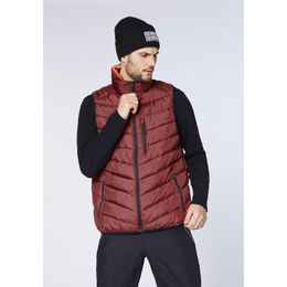 Chiemsee Damen Steppweste, rot, Gr. L, 100% Polyester, Westen