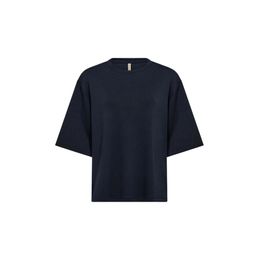 soyaconcept Damen Kurzarmhemd "Soya Concept T-shirt SC_BANU"6910 navy, Gr. XL, Obermaterial: 48% Modal, 48% Polyester, 4% Elasthan, Hemden