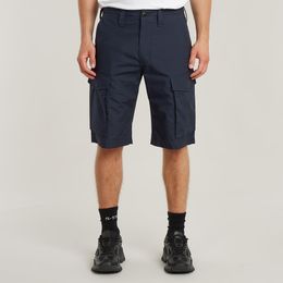 G-Star Raw G-STAR Herren Cargoshorts "Core Regular Cargo Short", blau, Gr. 34, unifarben, Web, Obermaterial: 100% Baumwolle, Hosen, mit innenliegener Kordel