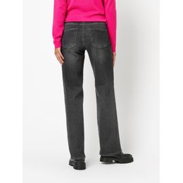 Toni Damen Weite Jeans "Liv"anthra used, Gr. 48, Denim/Jeans, Obermaterial: 95% Baumwolle, 3% Polyester, 2% Elasthan, Jeans, im Five-Pocket Style