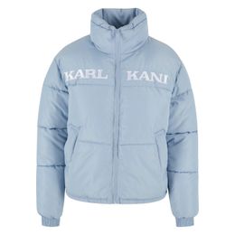 Winterjacke Karl Kani "Karl Kani Karl Kani Retro Essential Puffer Jacket", Damen, Gr. XL, light blau, 100% Polyester, mehrfarbig, normal, amerikanischer Ausschnitt, Jacken Winterjacke