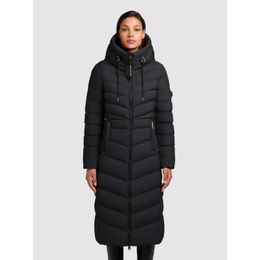 Steppmantel Khujo "INGRAM4", Damen, Gr. M (38), schwarz, Steppware, Obermaterial: 100% Polyester. Futter: 100% Nylon. Wattierung: 100% Polyester, unifarben, kniebedeckend, Mäntel Steppmantel