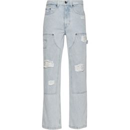 Bequeme Jeans Karl Kani "Karl Kani Herren", Herren, Gr. 30, Normalgr&ouml;&szlig;en, bleached blau, 100% Baumwolle, unifarben, normal, Jeans