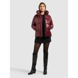 Steppjacke Khujo "NALA", Damen, Gr. XXL, mahagoni rot, 100% Nylon, unifarben, eingesetzt elastischer Bund mit Windstopper, Jacken Steppjacke