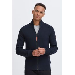 Blend Herren Strickjacke "BHMFINDUS", blau, Gr. M, unifarben, Feinstrick, 70% Baumwolle (Recycled), 30% Polyester (Recycled), Strickjacken, Stilvolle