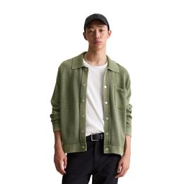 Marc O'Polo Herren Cardigan "in Jeansjacken-Optik"oak ash, Gr. M, MARC O'POLO DENIM, unifarben, Obermaterial: 100% Baumwolle, Strickjacken