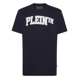 T-Shirt Philipp Plein "T-Shirt", Damen, Gr. L, 24, navy, Obermaterial: 100% Baumwolle, Shirts T-Shirt