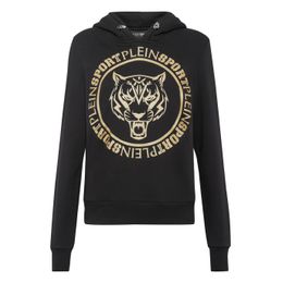 Plein Sport M&auml;dchen Sweatshirt "Tiger", schwarz, Gr. L, Obermaterial: 88% Baumwolle, 12% Polyester, Sweatshirts