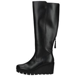 Gabor Damen Keilstiefel "Gabor Stiefel Glattleder", Gr. 39schwarz, Glattleder, Schuhe