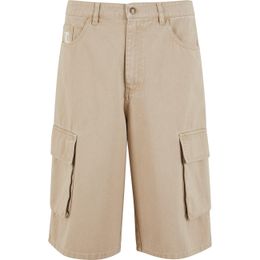 Karl Kani Damen Cargoshorts "Karl Kani Og Baggy Twill Shorts"beige, Gr. M, unifarben, 100% Baumwolle, Hosen