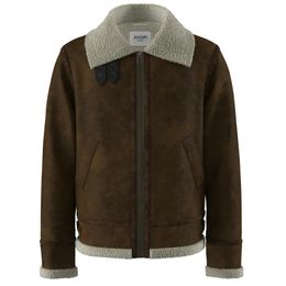 JOOP! JOOP JEANS Herren Lederimitatjacke "Sawyer"braun beige, Gr. 44, clean, unifarben, Web, Obermaterial: 95% Polyester, 5% Elasthan, Jacken, mit zwei