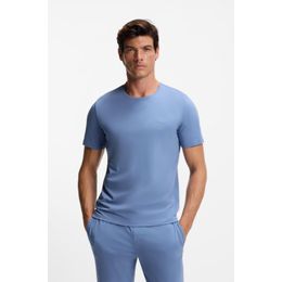 T-Shirt BOSS "Mix&Match T-Shirt R", Herren, Gr. L, light, pastel blau 459, Single Jersey, Obermaterial: 95% Baumwolle, 5% Elasthan, Basic, Rundhals, eingesetzt eingefasste Kante, Shirts T-Shirt