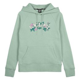 Santa Cruz Damen Kapuzensweatshirt "CLUSTER STRIP HOOD"pale sage, Gr. L, Obermaterial: 80% Baumwolle, 20% Polyester, Sweatshirts