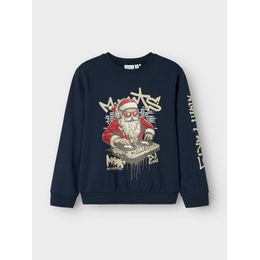 name it Kinder Sweatshirt "NKMRALLO LS NREG SWEAT BRU BOX", blau, Gr. 122, Sweatware, Obermaterial: 100% Baumwolle, Sweatshirts
