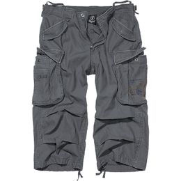 Brandit Herren Stoffhose "Brandit Herren Industry Vintage Cargo 3/4 Shorts"charcoal, Gr. M, unifarben, 100% Baumwolle, Hosen