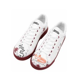 DOGO Damen Sneaker "Ace Low-Top Sneaker Life Goes On Damen Sneaker, Ace Low-Top", Gr. 36, orange, Lederimitat, Schuhe, Handgefertigt