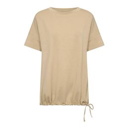 soyaconcept Damen Kurzarmhemd "Soya Concept T-Shirt SC-BANU 184."8008 sand, Gr. XL, Obermaterial: 48% Modal, 48% Polyester, 4% Elasthan, Hemden